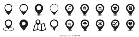 Gps Map Pointer Set Different Vector Stock Vector Royalty Free Shutterstock