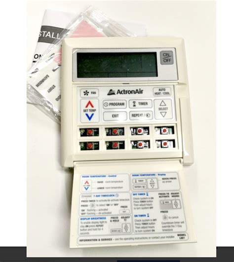 Air Conditioner Actron Lm7 Lcd 7 Day 8 Zone Wall Control Lm7
