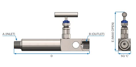Gauge Root Valve Male X Female Lagging Extension 14” Npt 6000