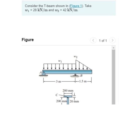 solved consider the t beam shown in figure 1 take