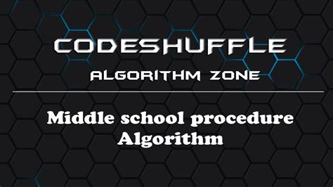 Algorithm Middle School Procedure To Find Gcd Of Two Numbers With