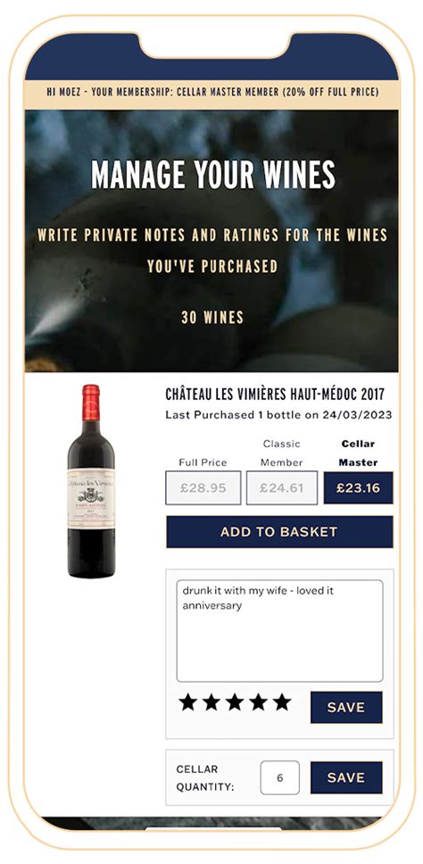 Your Virtual Sommelier Perfect Cellar