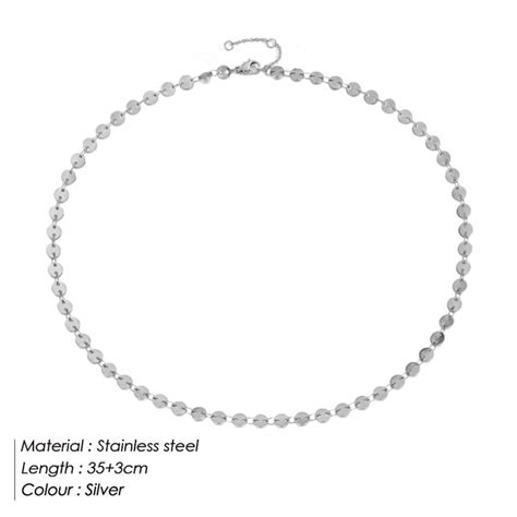 EManco Gold Color Stainless Steel Choker Necklace Women Korean