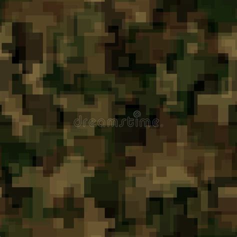 Abstract Seamless Pattern With Khaki Colored Chaotic Overlap Tiles On