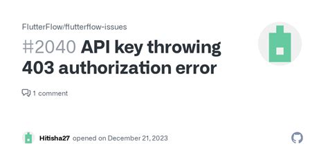 Api Key Throwing 403 Authorization Error · Issue 2040 · Flutterflow