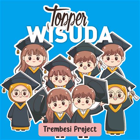 Jual Topper Wisuda Graduation Chibi Pelengkap Buket Dan Kue Bahan Tebal Premium Shopee Indonesia