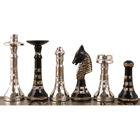 Hawaiian Crown Brass Metal Luxury Chess Pieces And Board Set