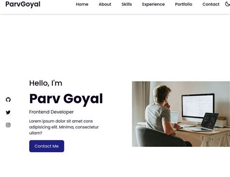 Parv Goyal On Linkedin Webdevelopment Portfolio Internship Coding Javascript Html Css