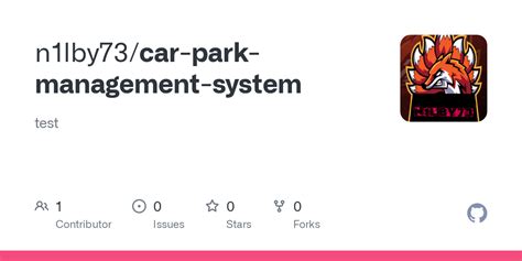 Github N1lby73car Park Management System Test