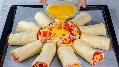 Jednoduchý Foto Recept Na Slané Mini Rolky Plné šunky A Sýra