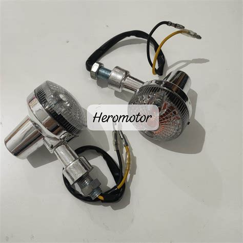 Lampu Sein Jadul Klasik C70 Cb 100 Dll Sen Model Bulat Universal