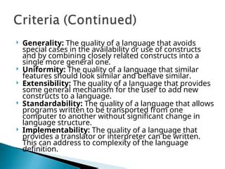 Lect Introductiontoprogramminglanguages Phpapp Ppt