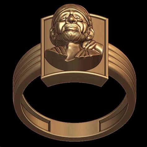 Buy Sai Baba 3d Model Beautiful Ring Online