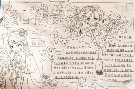 红楼梦手抄报高中打印（共13张）手抄报图片大全