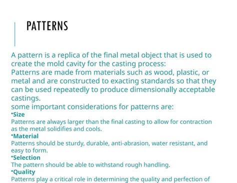 Patterns Materials Making Allowances Pptx
