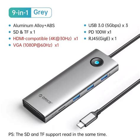 Hub TypeC 6in1 9in1 10in1 USB 3 0 HDMI 4K PD 100W RJ45 Shopee