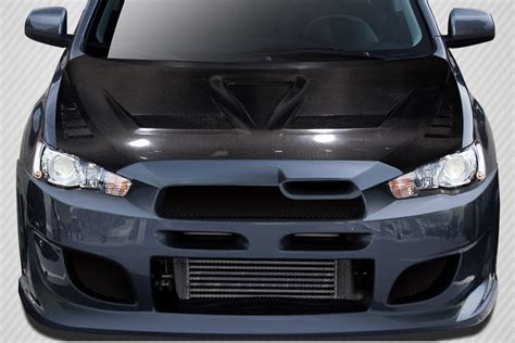 Carbon Fiber Hood Body Kit For 2015 Mitsubishi Lancer 2008 2017