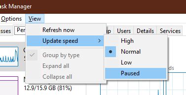 Keyboard Shortcut To Pause State Updates In Windows 10 Task Manager Super User