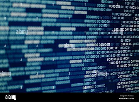 Big Overload Blockchain Data Blue Binary Data Code Background For
