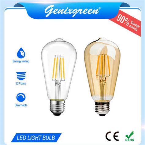 E27 Led Edison Bulb 4w St64 Led Filament Bulb Vintage 220v Dimmable