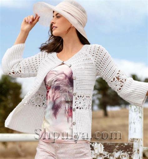 Кардиган спицами и крючком Кардиган Вязаные свитера Модели