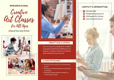 Free To Edit And Print Art Brochure Templates Canva