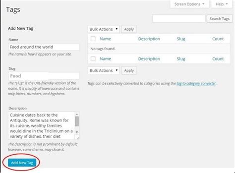 Wordpress 添加标签w3cschool