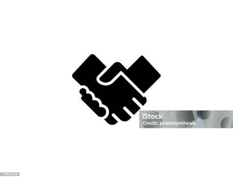 핸드셰이크 벡터 아이콘입니다 고립 된 흔들림 손 플랫 이모티콘 기호 벡터 검은색에 대한 스톡 벡터 아트 및 기타 이미지 검은
