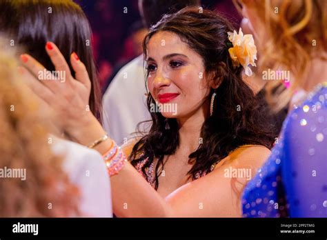Cologne Germany 21st Apr 2023 Chryssanthi Kavazi Actress Stands