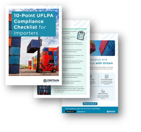 Checklist 10 Point Uflpa Compliance For Importers Oritain