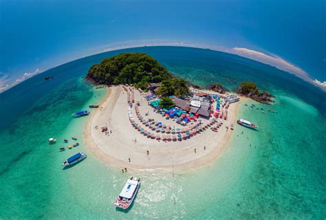 코카이 섬 공중 드론 보기 아름다운 산호초와 하얀 모래 해변 푸켓 태국 경관에 대한 스톡 사진 및 기타 이미지 경관 공중