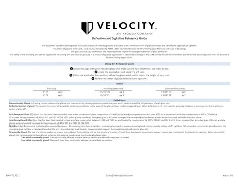 Pdf Deflection And Sightline Reference Guide Velocity Glass · 2020 8 24 · Deflection Is