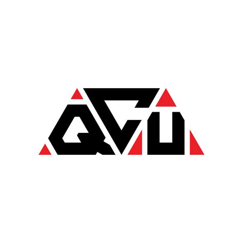 Qcu Triangle Letter Logo Design With Triangle Shape Qcu Triangle Logo