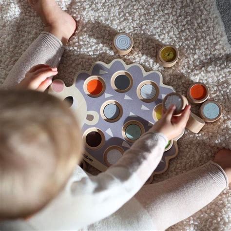 Drewniany jeż układanka sensoryczna Montessori Zabawki