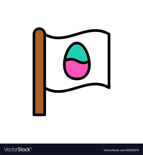 Flag Easter Filled Icon Editable Stroke Royalty Free Vector