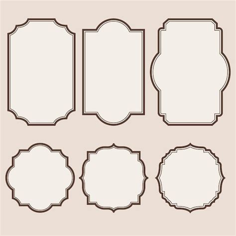 Vintage Frames Fade Colours Premium Vector