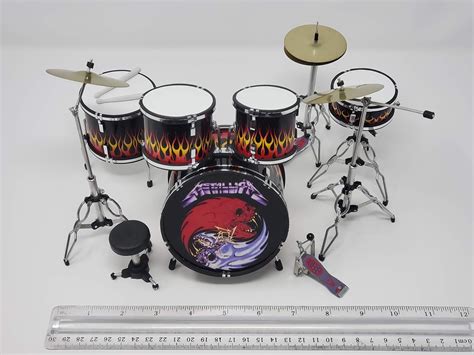 Buy Lars Ulrich Metallica Miniature Drum Set Excellent Details Mini