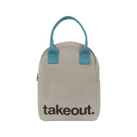 Fluf Zipper Lunch Bag Lunch Grey Blue Goldrich 專業相機商店