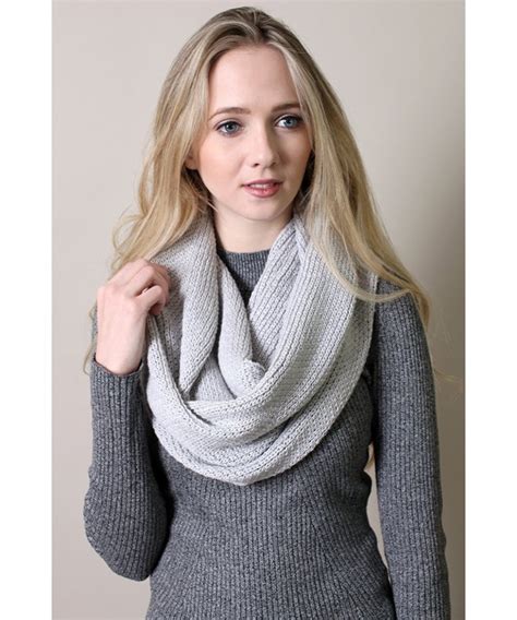 8 Colors 100 Organic Cotton Knit Infinity Scarf Super Soft Stretch
