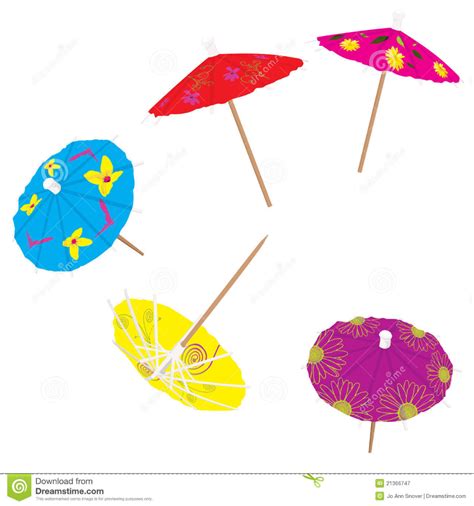 Colorful Drink Umbrellas Stock Illustration Illustration Of Open