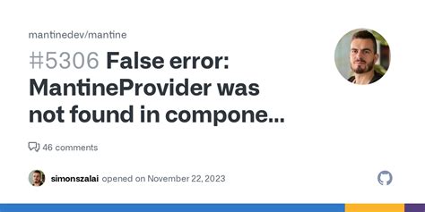 False Error Mantineprovider Was Not Found In Component Tree Make Sure