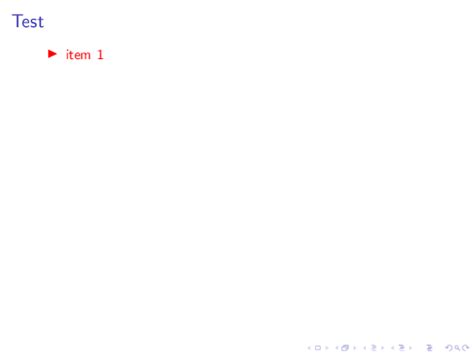 Latex Beamer First Page White With Item Alert Stack Overflow