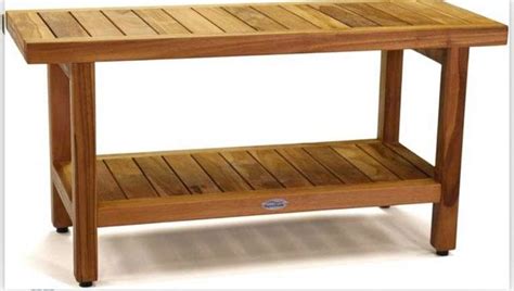 Aquateak The Original 36 Spa Teak Shower Bench With Shelf Metzger