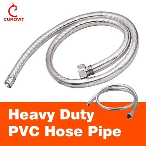 Ss Hands Free Double Siphon Jet Spray With Heavy Duty Pvc Hose Pipe And Heavy Patti For Ewc Seat