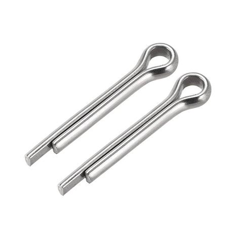 Split Cotter Pin 304 Stainless Steel 2 Prongs Silver Tone 2pcs 1mm