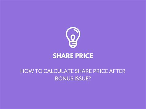 How To Calculate Share Price After Bonus Issue Cfajournal 2025