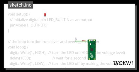 led blinking wokwi esp32 stm32 arduino simulator