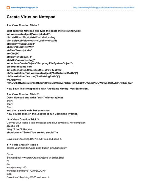create virus on notepad pdf system software x86 architecture