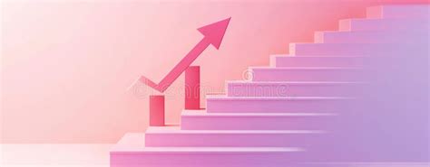 A Three Dimensional Depiction Of An Arrow Pointing Upwards On Steps