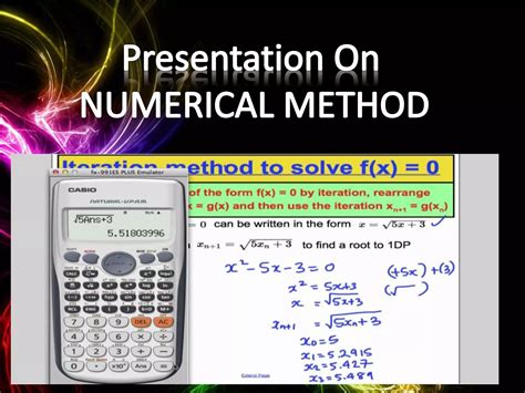 Presentation On Application Of Numerical Method In Our Life Pptx